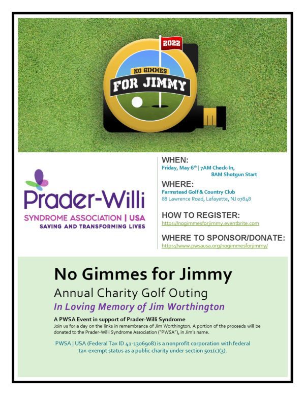 No Gimmes For Jimmy Prader Willi Syndrome Association USA