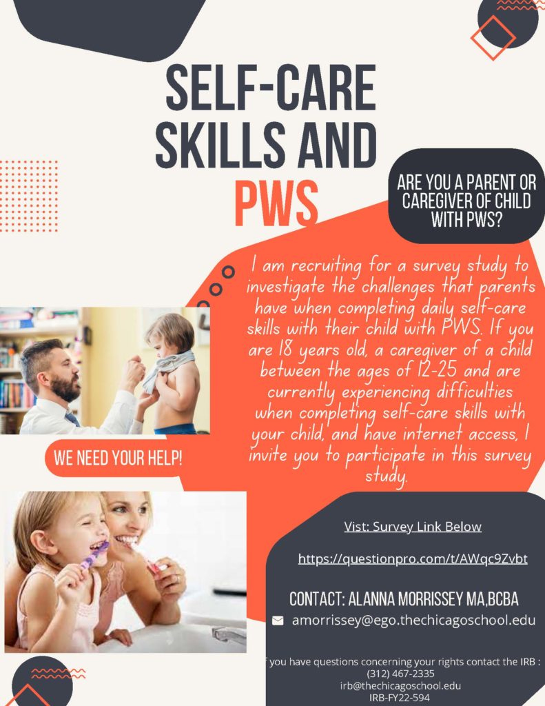 Participate in a PWS Parent, Caregiver Self-Care Survey - Prader-Willi ...