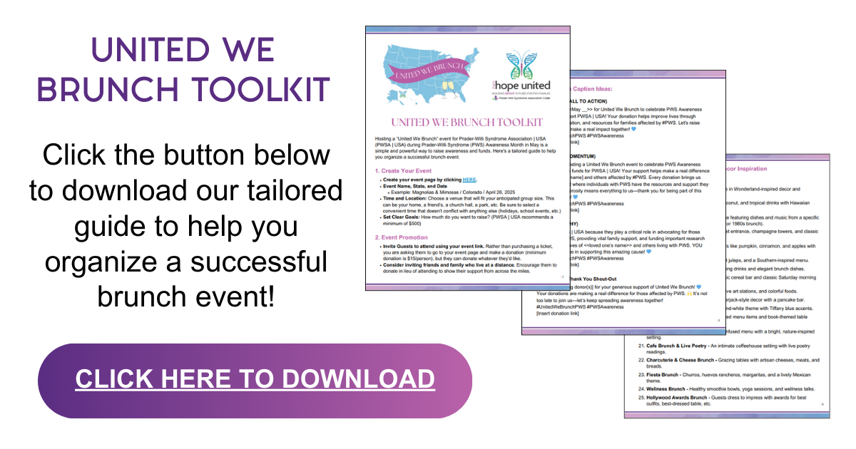 PWS Awareness Month - Prader-Willi Syndrome Association | USA